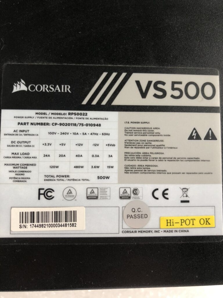Nguồn máy tính Corsair VS500 500W. Hàng 2nd. - Vi Tính Mai Nguyễn - Lắp ...